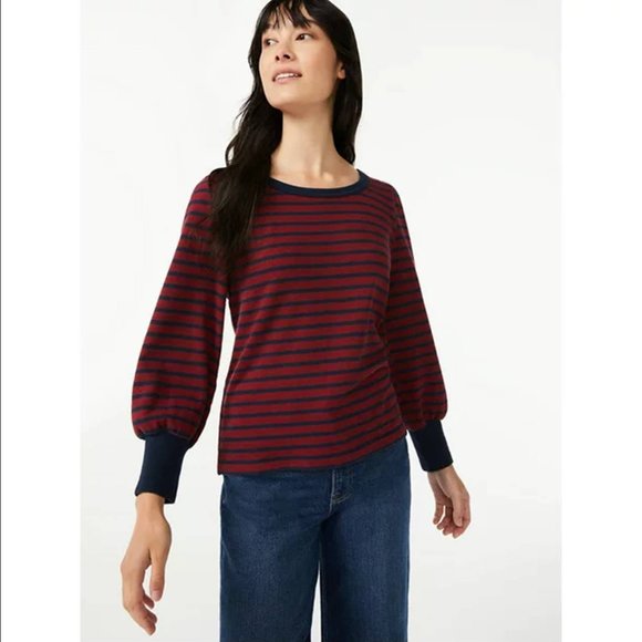 Free Assembly | Sweaters | Free Assembly Womens Puff Sleeve Top Xl ...